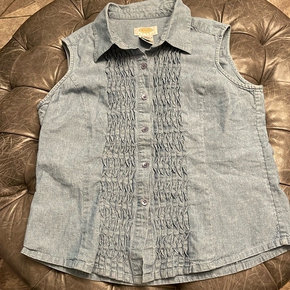 Talbots | Tops | Vintage Talbots Denim Sleeveless | Poshmark